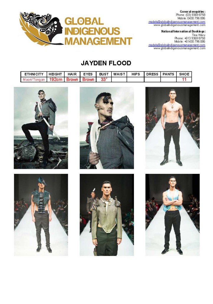 Maori Male Model Jayden Flood - Global Indigenous Management