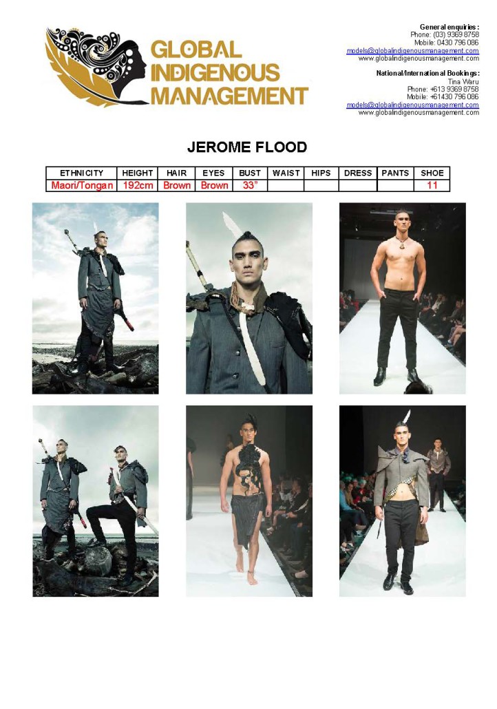 Maori Male Model Jerome Flood - Global Indigenous Management